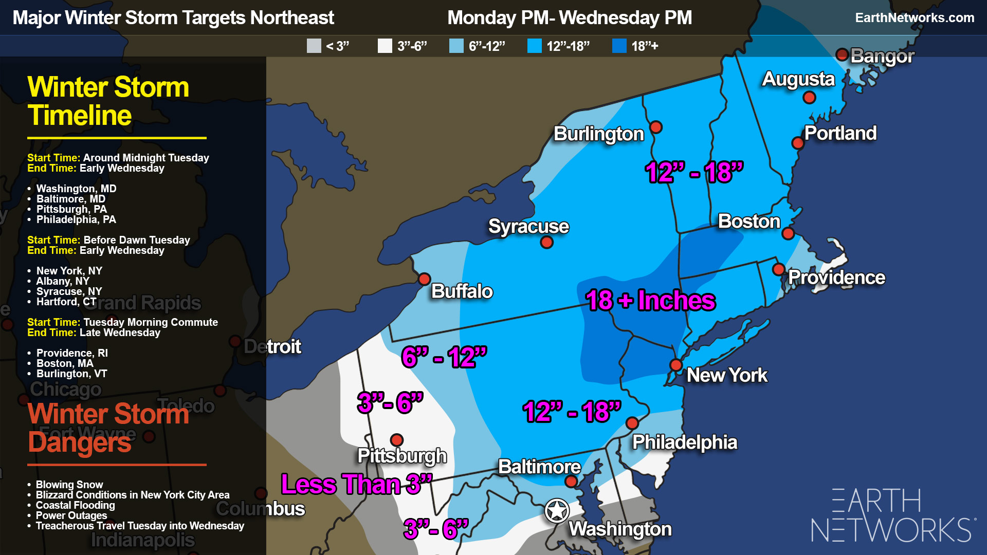 Track Winter Storm Stella as Nor'easter Bears Down on the Northeast