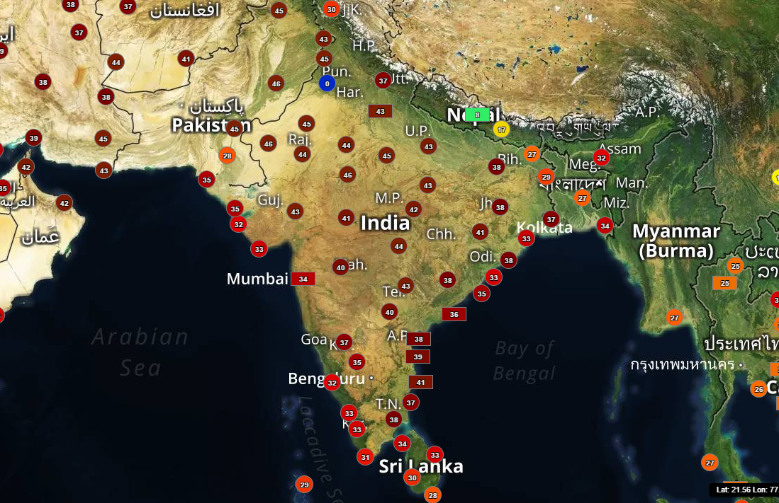 Lightning and Heat Waves Sizzle India | Earth Networks